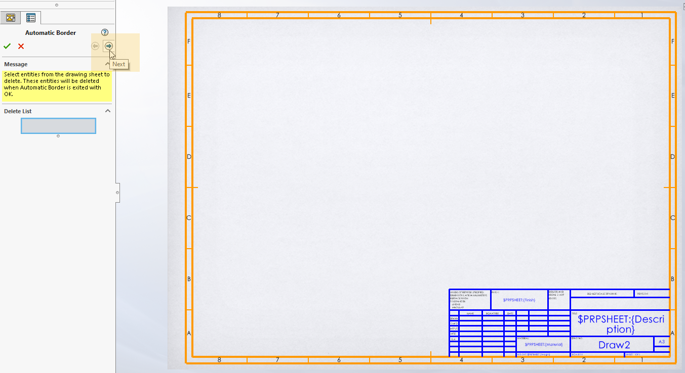 Automatic Border tool works its wonders - SolidWorks Legion